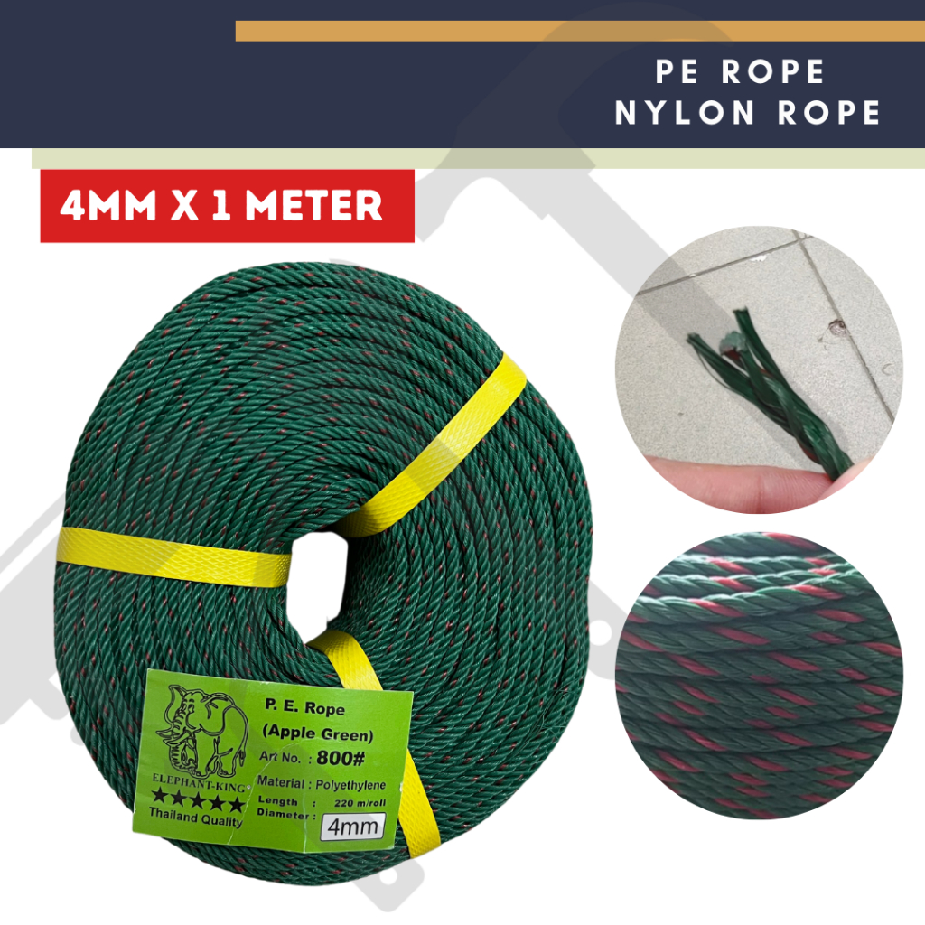 [1 METER ] Elephant King PE Rope | Nylon Rope | Polyethylene Rope ...