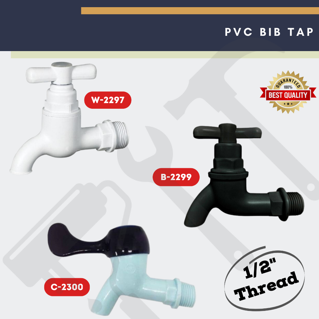 1/2" PVC Water Tap | Plastic Bib Tap | Kitchen Bathroom Water Tap ...