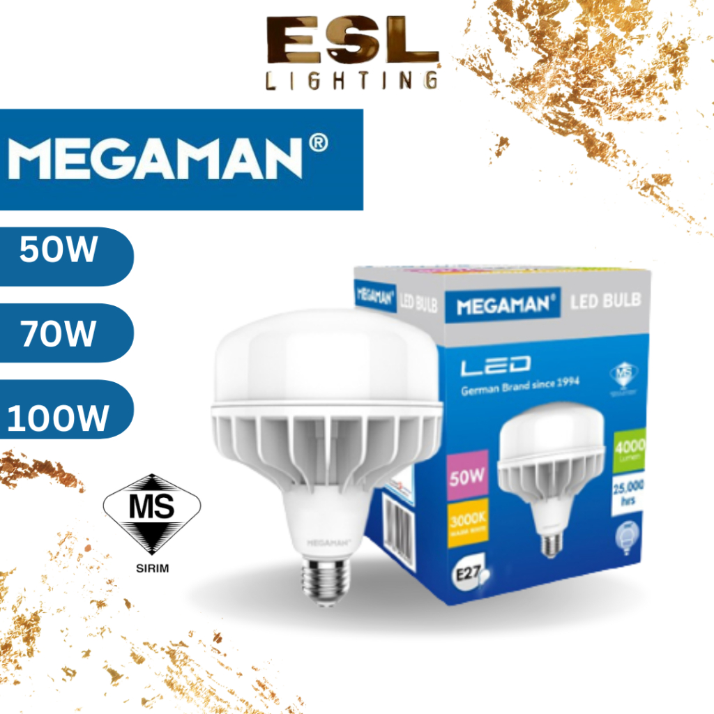ESL LIGHTING Megaman LED High Lumen T-Bulb E27 Ultra Bright Energy ...