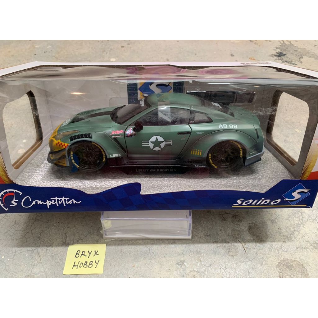 Solido 2022 Nissan GT-R (R35) LB Walk Body Kit 2 #S1805807 Army Green ...