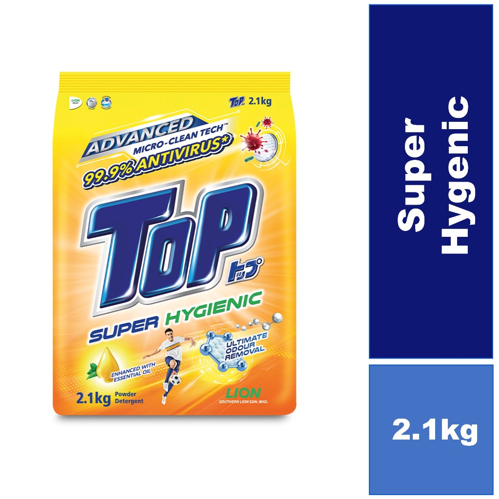 Top Detergent Powder Super Hygienic 2.1kg | Shopee Malaysia