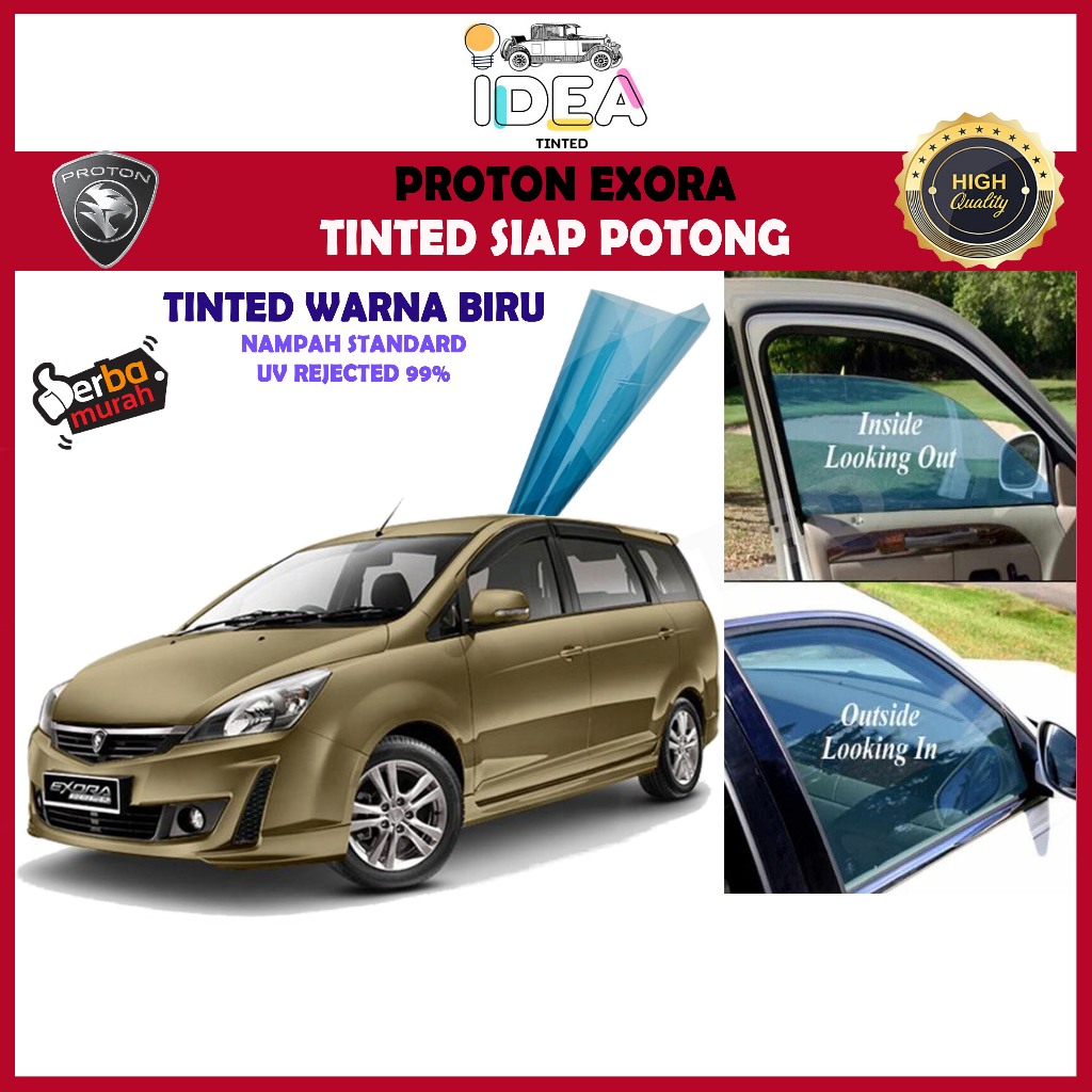 Proton Exora_TINTED CROMAX BIRU/Blue Tinted/ Tinted Kereta /Car Window ...