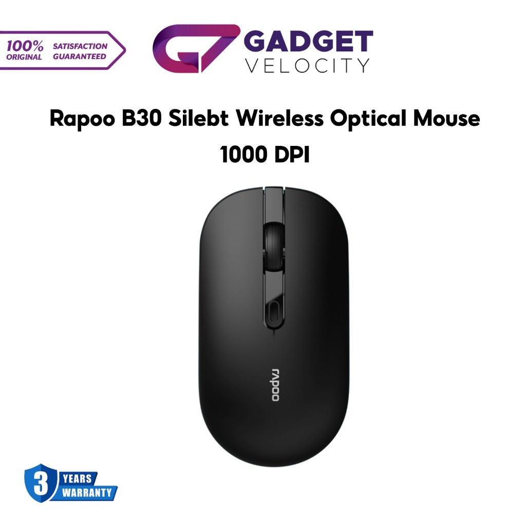 Rapoo B30 Silent Wireless Optical Mouse 1000 DPI | Shopee Malaysia