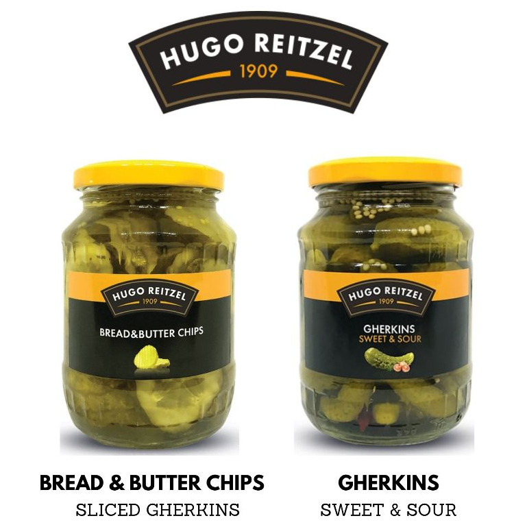 Hugo Reitzel Gherkins Sweet & Sour 680g 520g Pickled Cucumber | Shopee ...