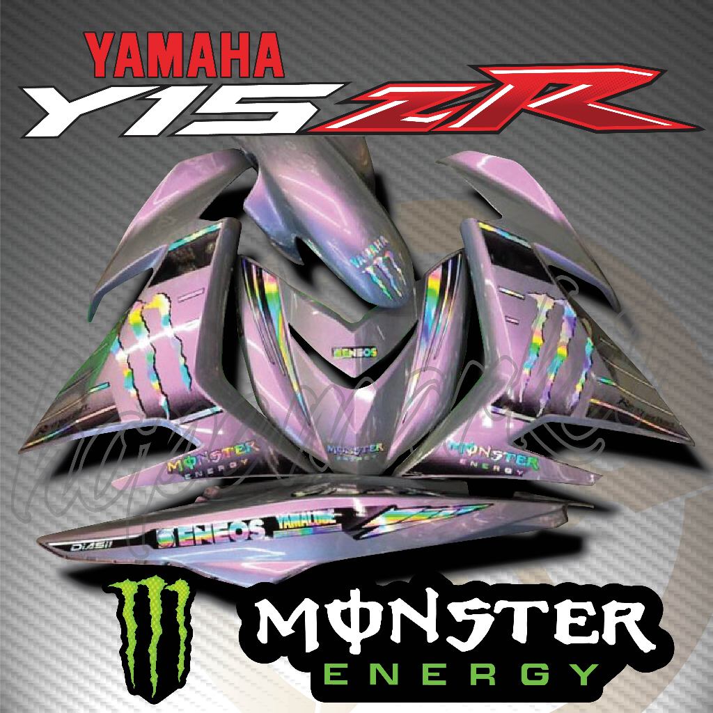 STRIPE MOTOR YAMAHA Y15ZR MON STER RAINBOW DESIGN BODY STICKER ( READY ...