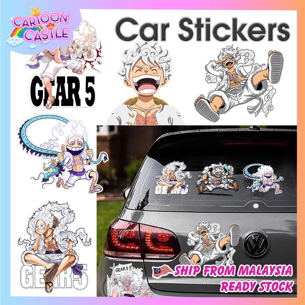 One Piece Luffy Gear 5 Car Stickers Decals Waterproof Whole Car Body ...