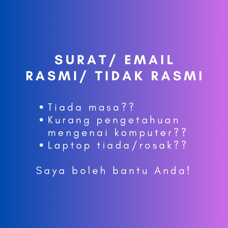 Surat/Email Rasmi/Tidak Rasmi PDF file | Shopee Malaysia
