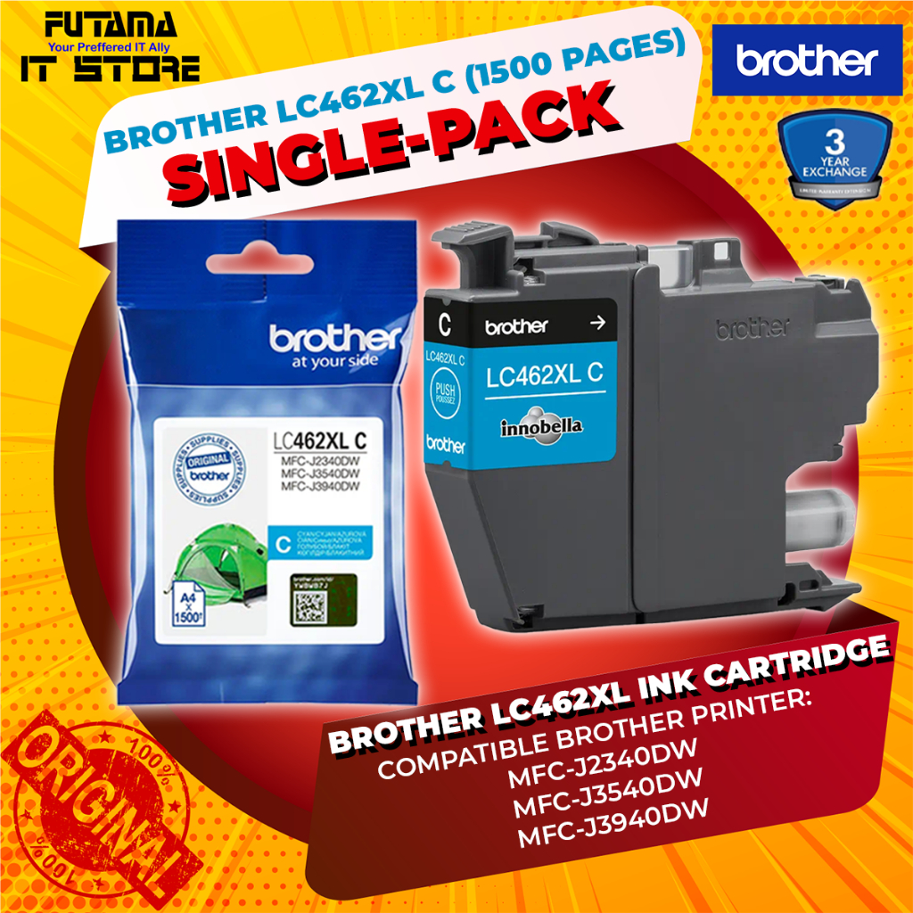 BROTHER LC-462/462XL (Black/Cyan/Magenta/Yellow) - Brother Genuine Ink ...