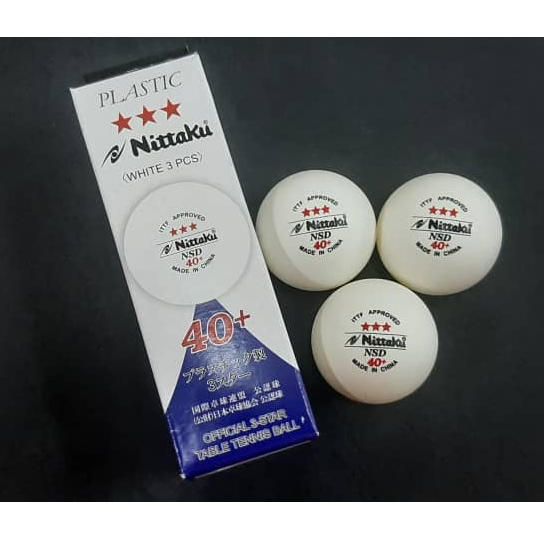 NITTAKU PING PONG BALL 3 STAR 40+ | Shopee Malaysia