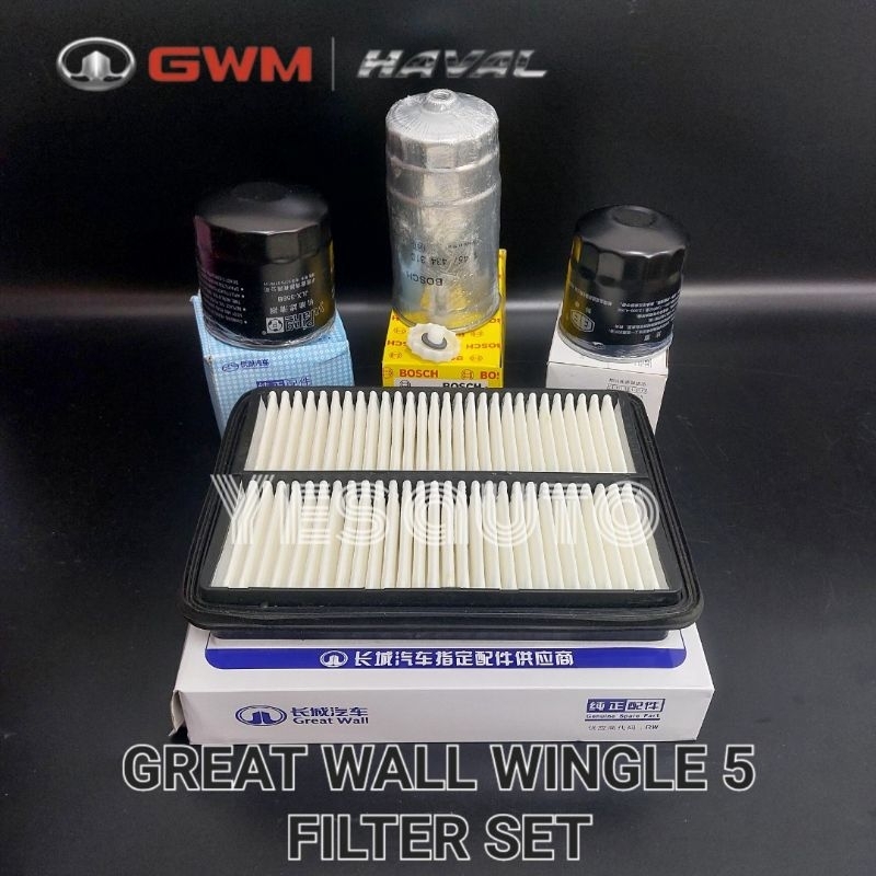 GREAT WALL WINGLE 5 OIL FILTER/FUEL FILTER/AIR FILTER FILTER SET ...