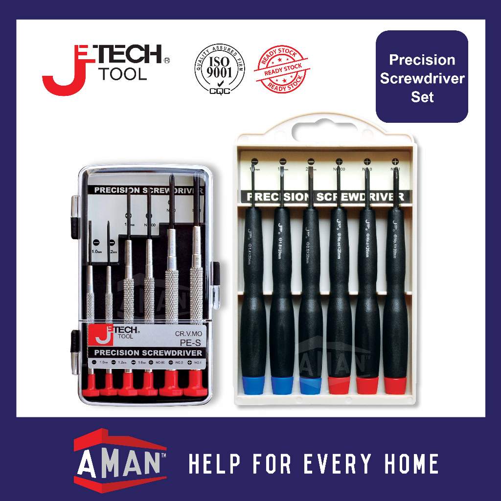 JETECH 6pcs Precision Screwdriver Set Philip Flat Gadget Screw Driver ...