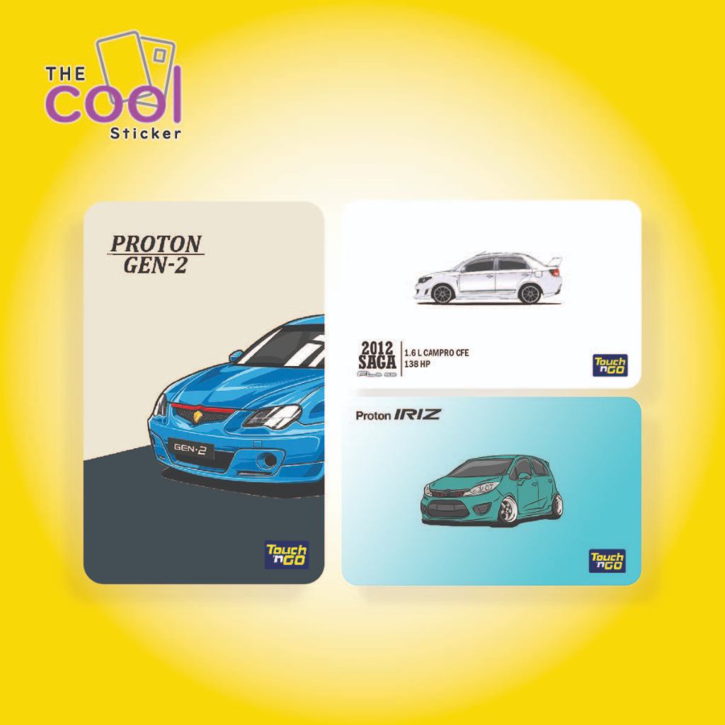 Proton Gen2 Saga Satria Touch n Go Card Sticker Cover | Shopee Malaysia