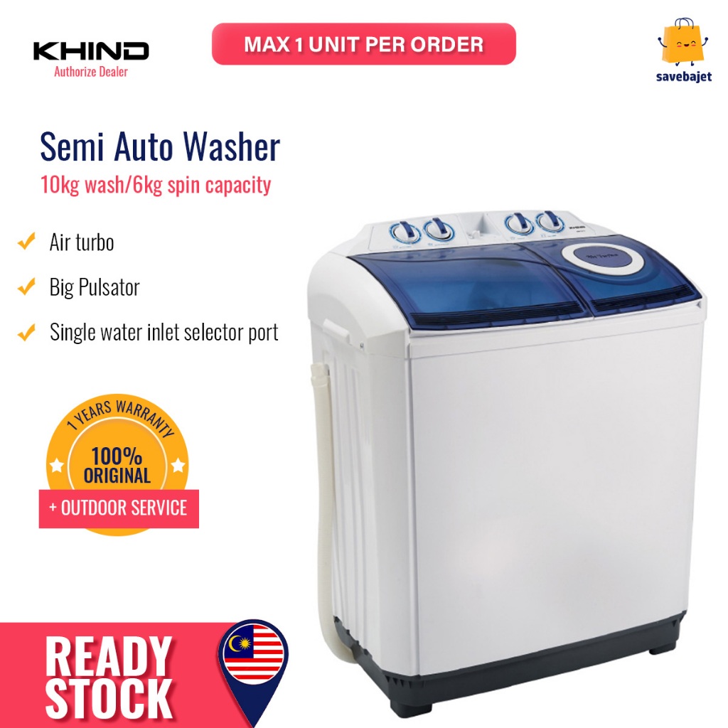 KHIND Semi Auto Washing Machine (10kg) WM1017 | Shopee Malaysia