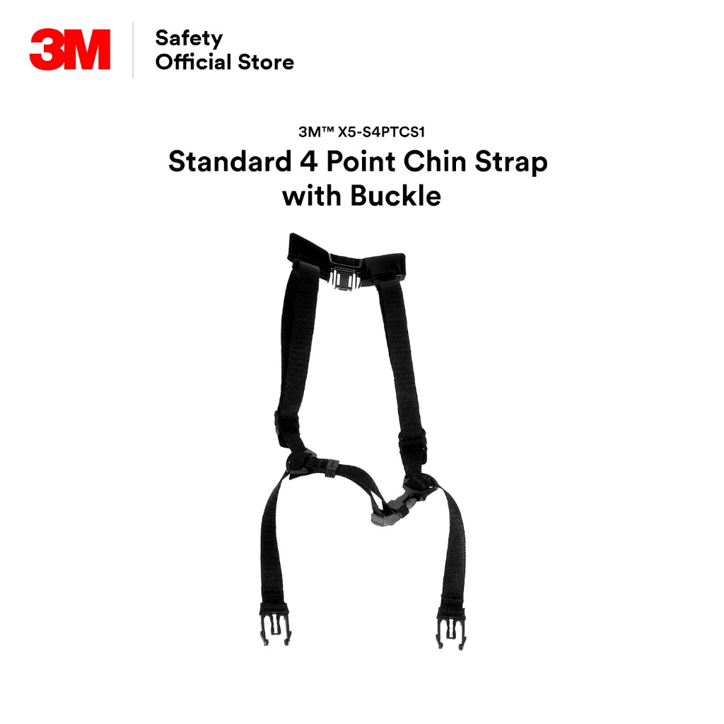 3M™ X5-S4PTCS1 Standard 4 Point Chin Strap with buckle for SecureFit™ X5500NVE-CE Series Helmet ...