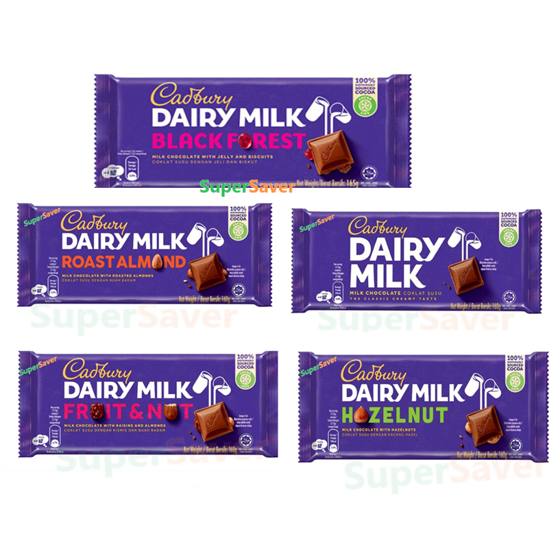 Cadbury Dairy Assorted Flavour(160g) - 5 Variants | Shopee Malaysia