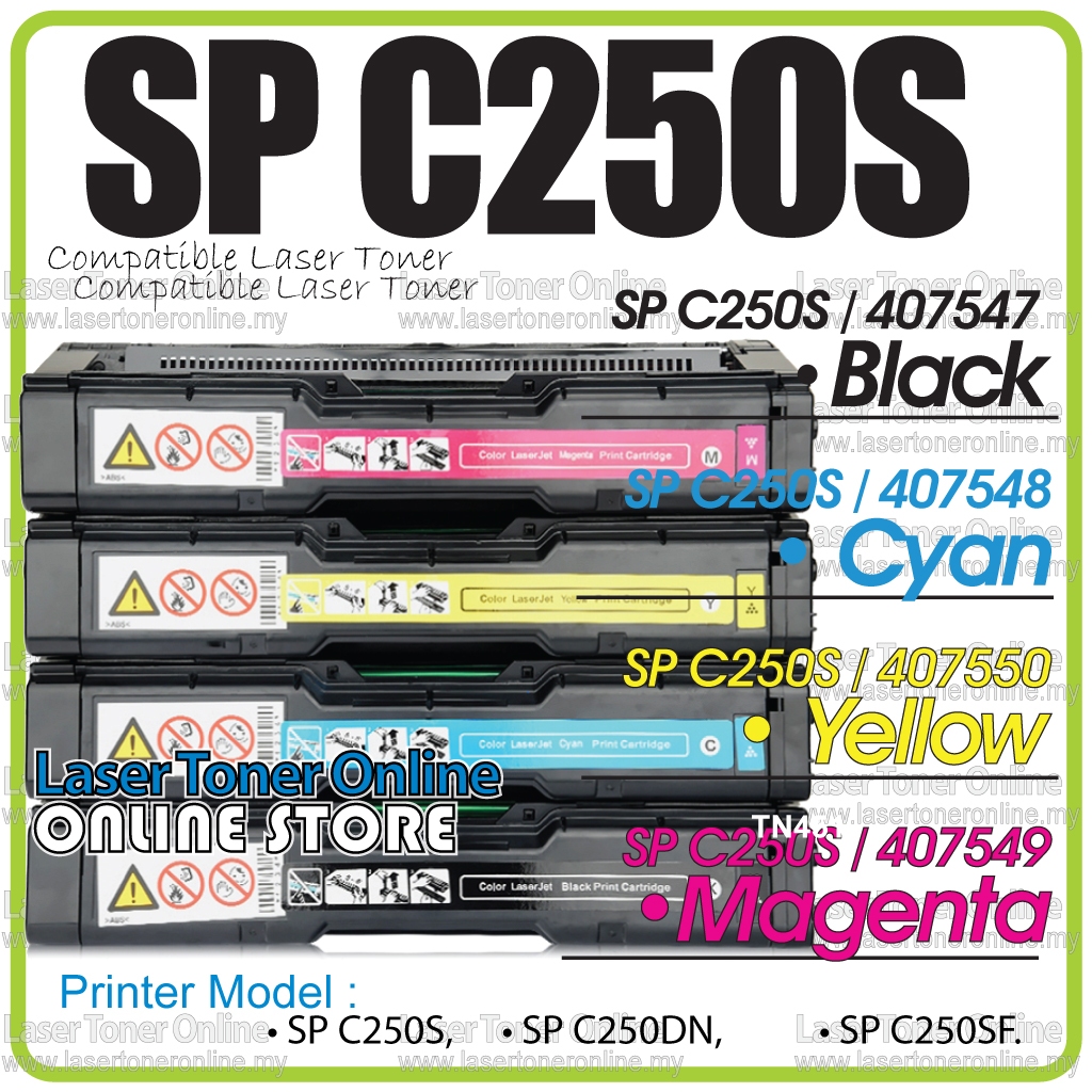 Compatible Ricoh Aficio SP C250S SP C250DN SP C250SF C261SFNW SPC250DN SPC250SF SPC250SF SPC250S ...