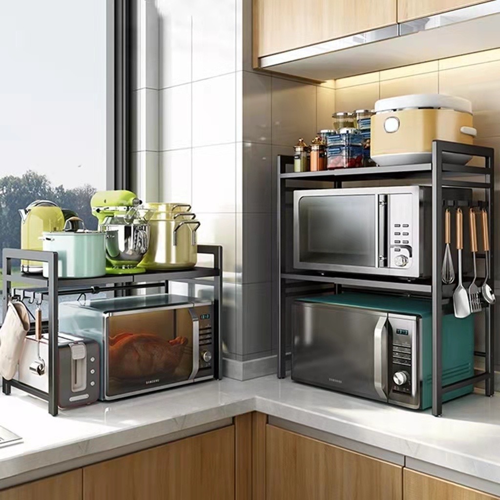 Microwave Stand Expandable Oven Rack For Kitchen Counter 1 2 Tier