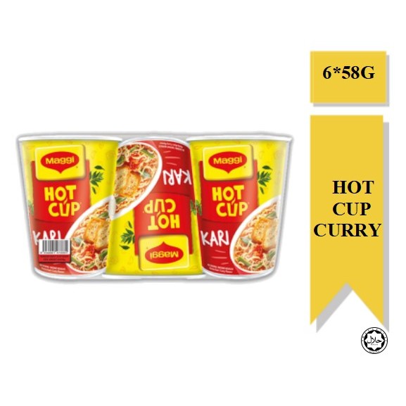 MAGGI HOT CUP CURRY (6*58G) | Shopee Malaysia