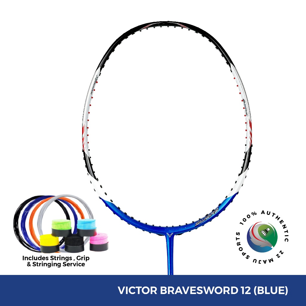 VICTOR Brave Sword 12 ( FOC STRING + GRIP ) BRS-12 BADMINTON RACKET ...