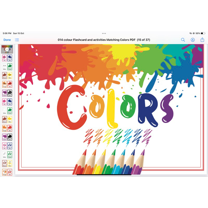 014 Colour Busybook Flashcard And Activities Matching Colors Pdf