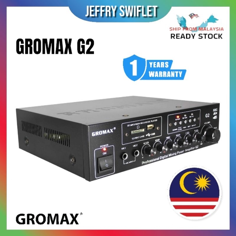 Gromax G2 Digital Audio Amplifier Bluetooth Mini Karaoke Mic ...