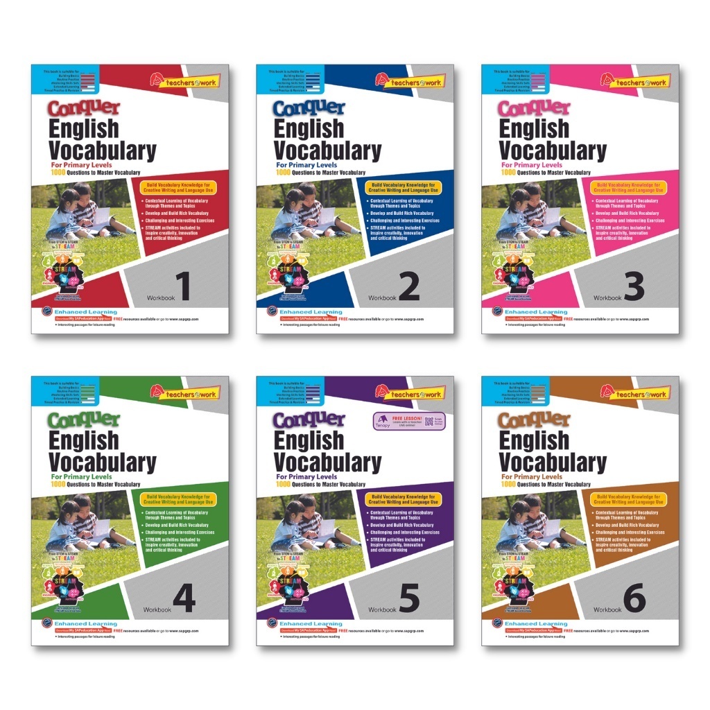 Conquer English Vocabulary Workbook 1-6 | Skill-based | Primary School ...