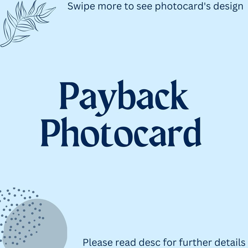 Payback Photocard Bl/Yaoi | Shopee Malaysia