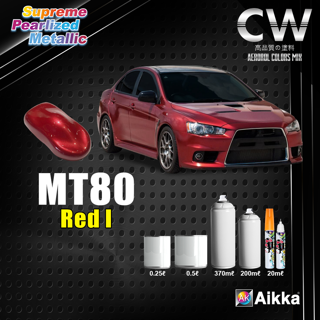 2K Paint 【 AIKKA MT80 Red I 】 SUPREME PEARLIZED METALLIC Color Car ...