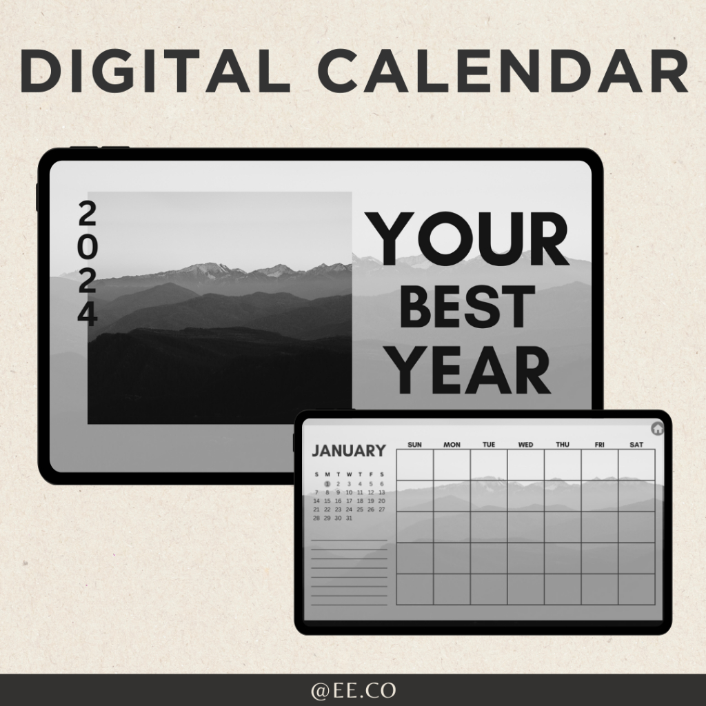 Digital Calendar | Calendar 2024 | E-Planner | Hyperlink | Goodnotes ...