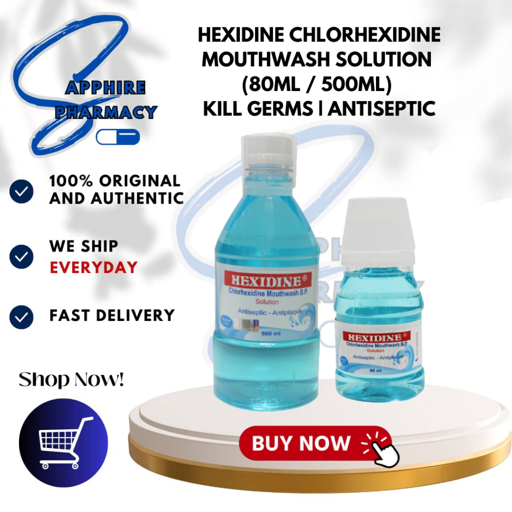 HEXIDINE CHLORHEXIDINE MOUTHWASH SOLUTION (80ML / 500ML) | KILL GERMS ...