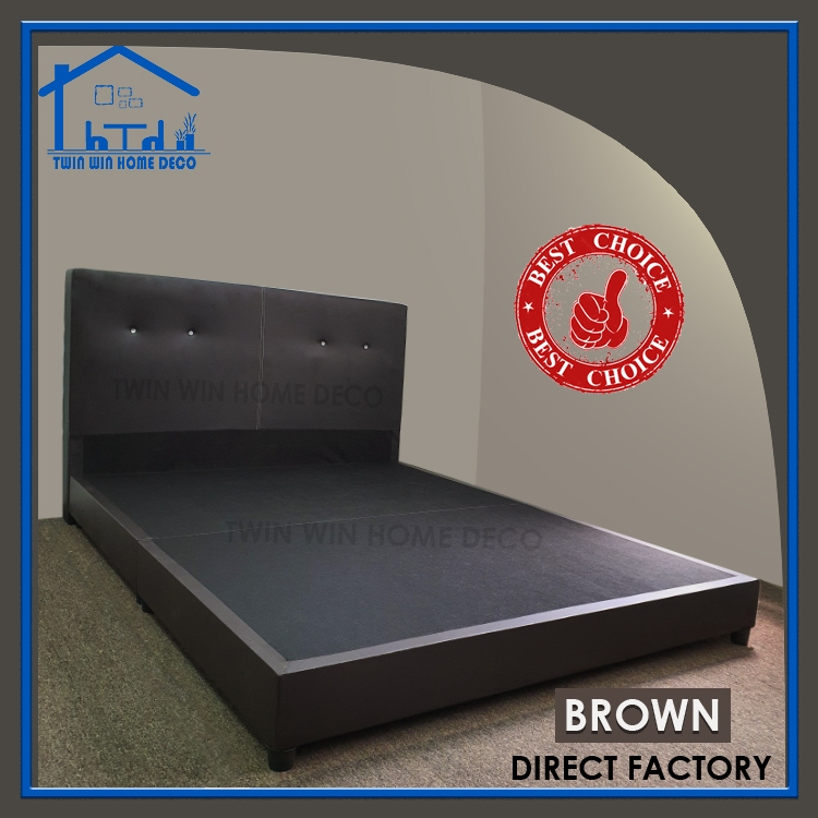 Twin Win EQUINOX Waterproof PVC Divan Queen Size Bed frame/Head Board ...