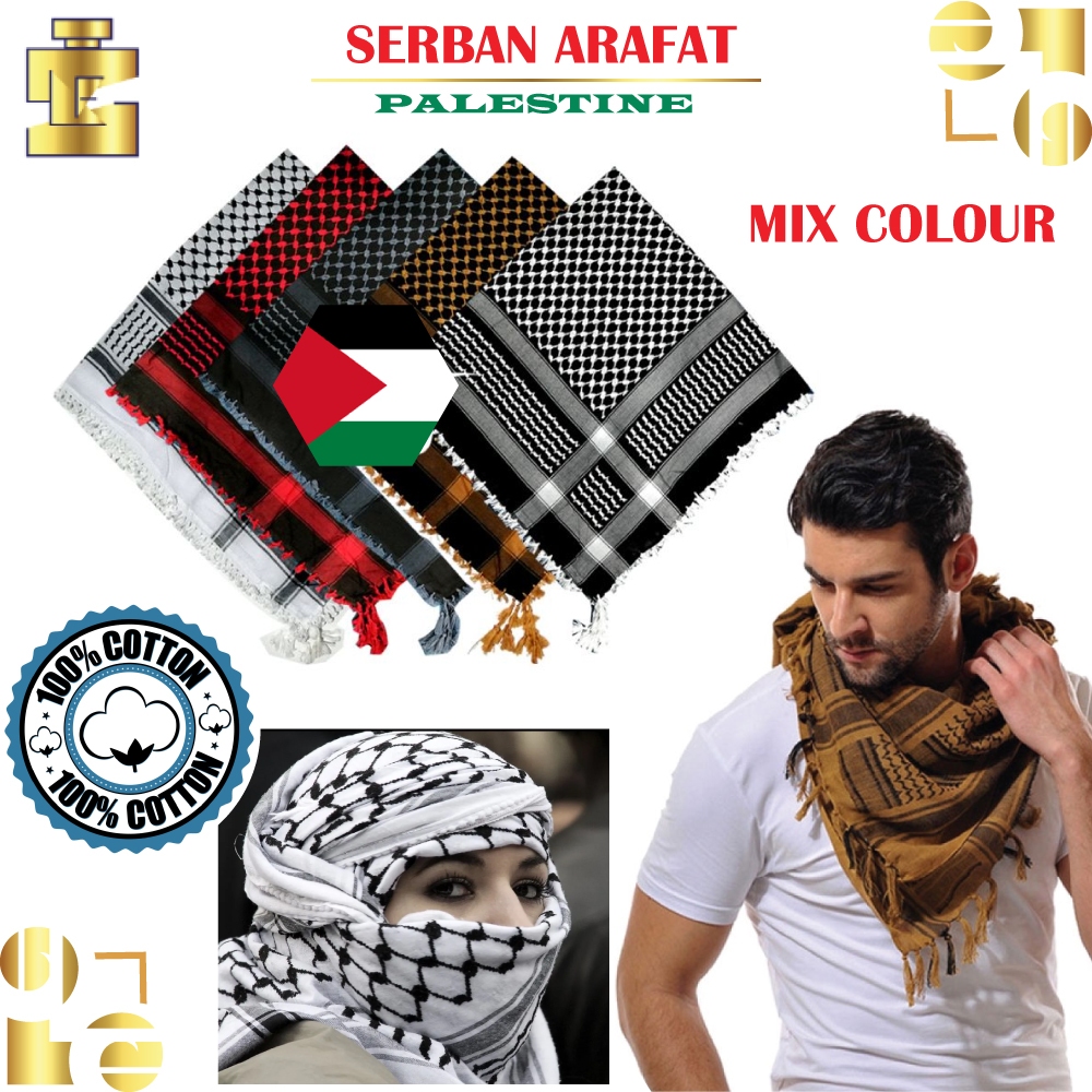 SERBAN AL ARAFAT PALESTINE (Best Quality)THE KEFFIYEH PALESTINIAN ...
