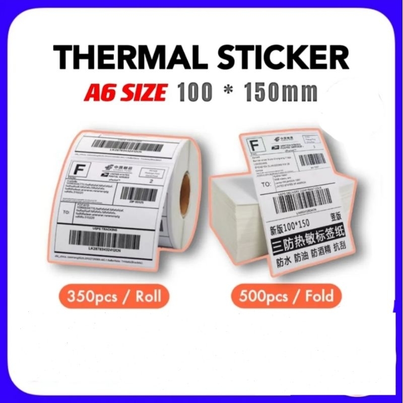 A6 Thermal Paper Label Sticker Thermal Printer Thermal Air Waybill ...