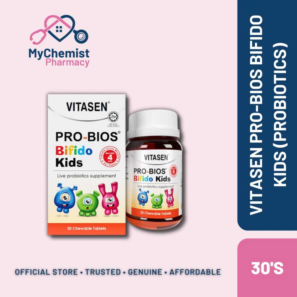 Vitasen Pro-Bios Bifido Kids Probiotics Chewable Tablet 30's ...