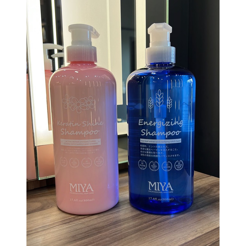 Miya Professional Energising Shampoo & Miya Keratin Shine Shampoo ...