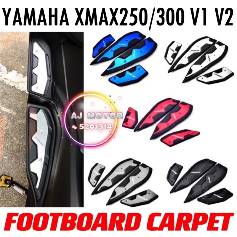 YAMAHA XMAX250 XMAX300 XMAX V1 V2 V3 CARPET FOOTBOARD CNC ALLOY FLOOR ...