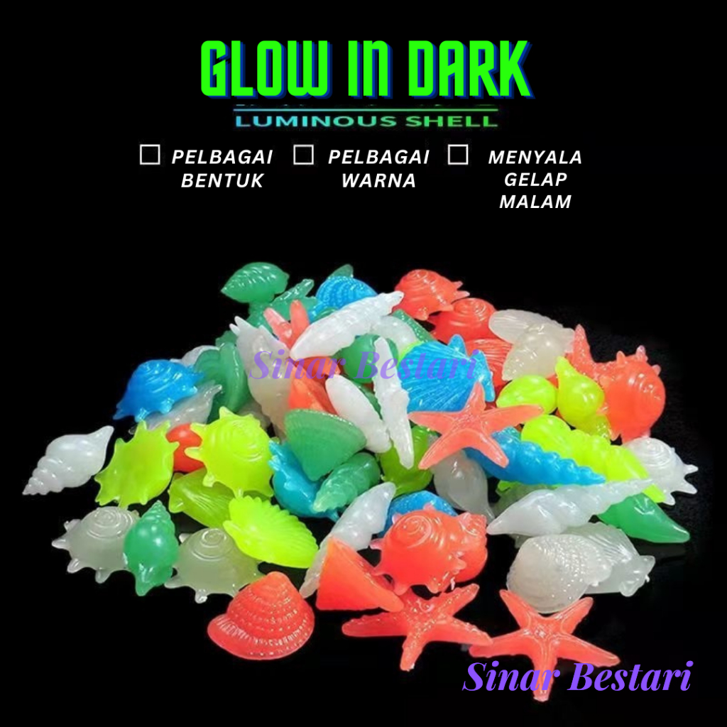 Starfish Shell Sharped Luminous Stone Glow in the Dark Stones Garden ...
