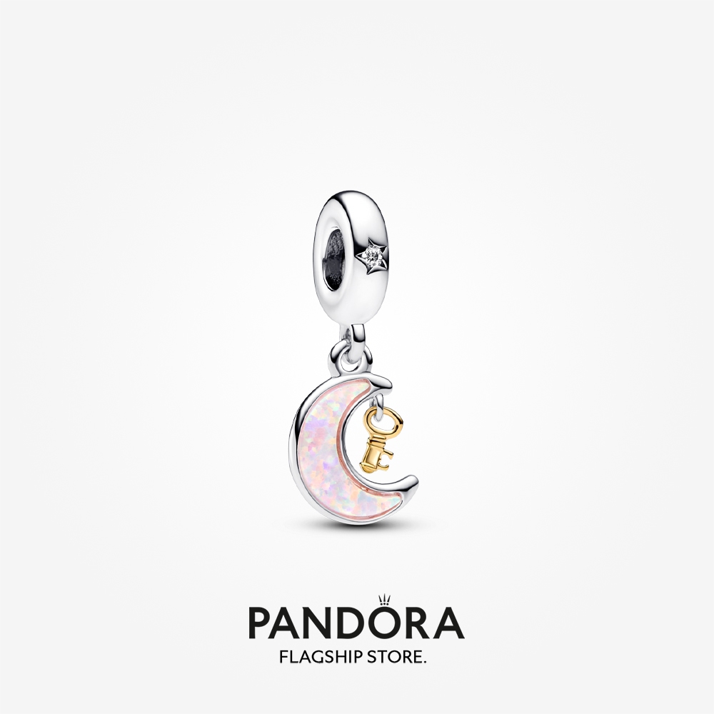Pandora Two-tone Key & Moon Dangle Charm | Shopee Malaysia