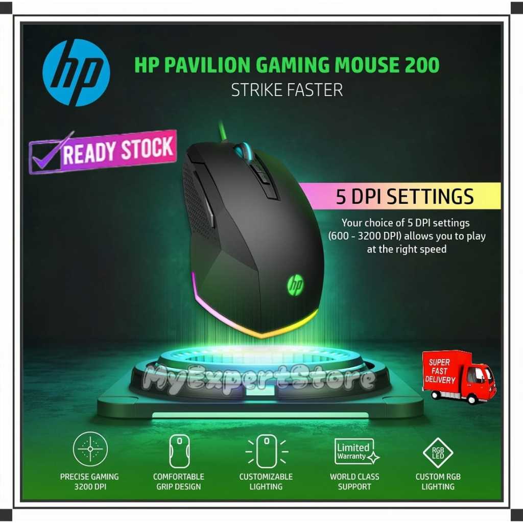HP Pavilion Gaming Mouse 200 【5JS07AA#UUF】 | Shopee Malaysia