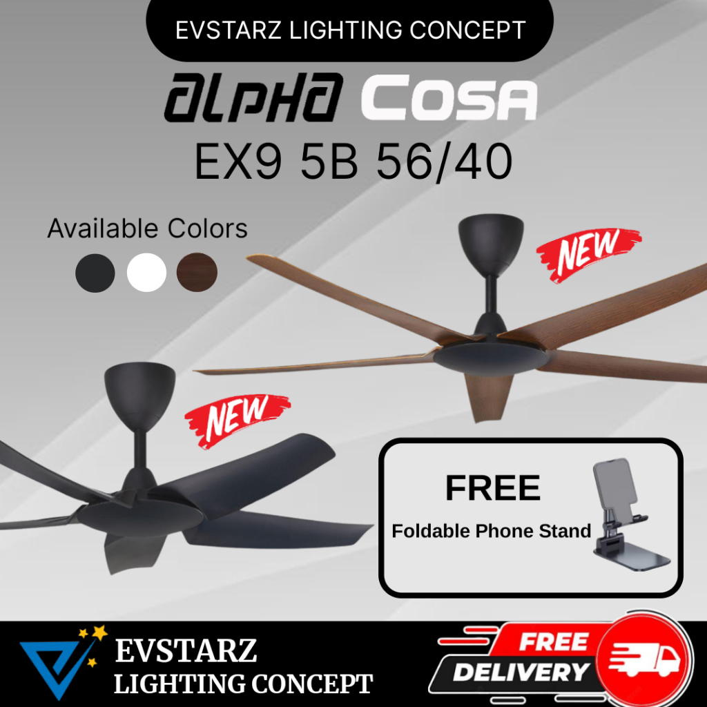 Alpha Cosa EX9 5B 56/40 DC Remote Control Ceiling Fan | Shopee Malaysia
