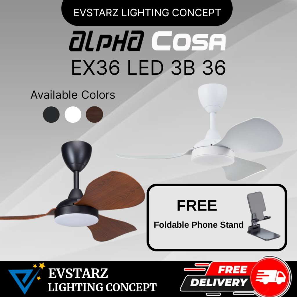 ALPHA COSA EX36 LED 3B 36 inches DC Ceiling Remote Fan | Shopee Malaysia
