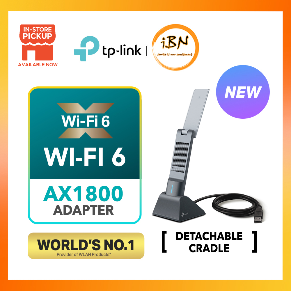 TP-LINK AX1800 High Gain Dual Band Fast WiFi 6 USB 3.0 Wireless Adapter ...