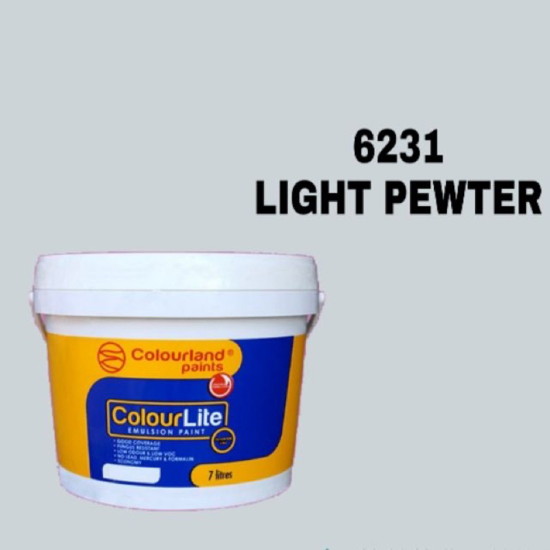 7LITRE COLOURLAND COLOURLITE EMULSION PAINT (6231 LIGHT PEWTER ...