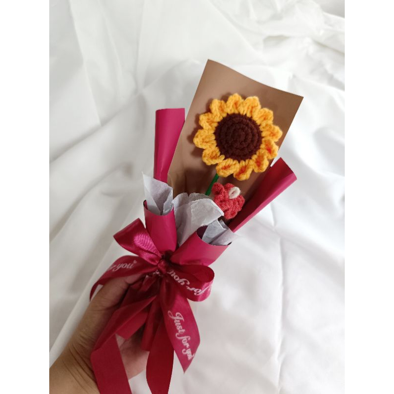 Bouquet Sunflower Crochet/ Bouquet Bunga Crochet | Shopee Malaysia