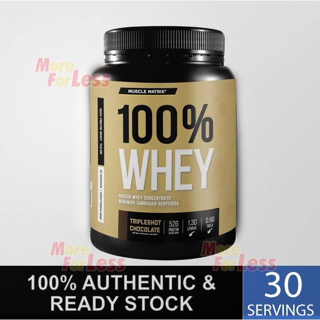 Muscle Matrix 100% Whey 0.9kg (30 Serving) 52% Protein vs Titan Whey ...