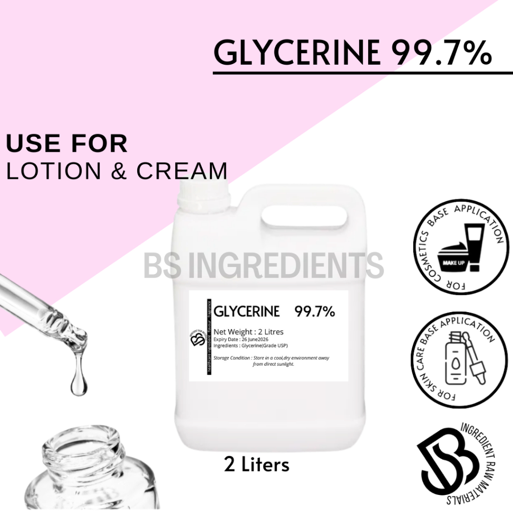 Glycerin / Vegetable Glycerine Glycerin 甘油(USP) VG 99.7% 2L | Shopee ...