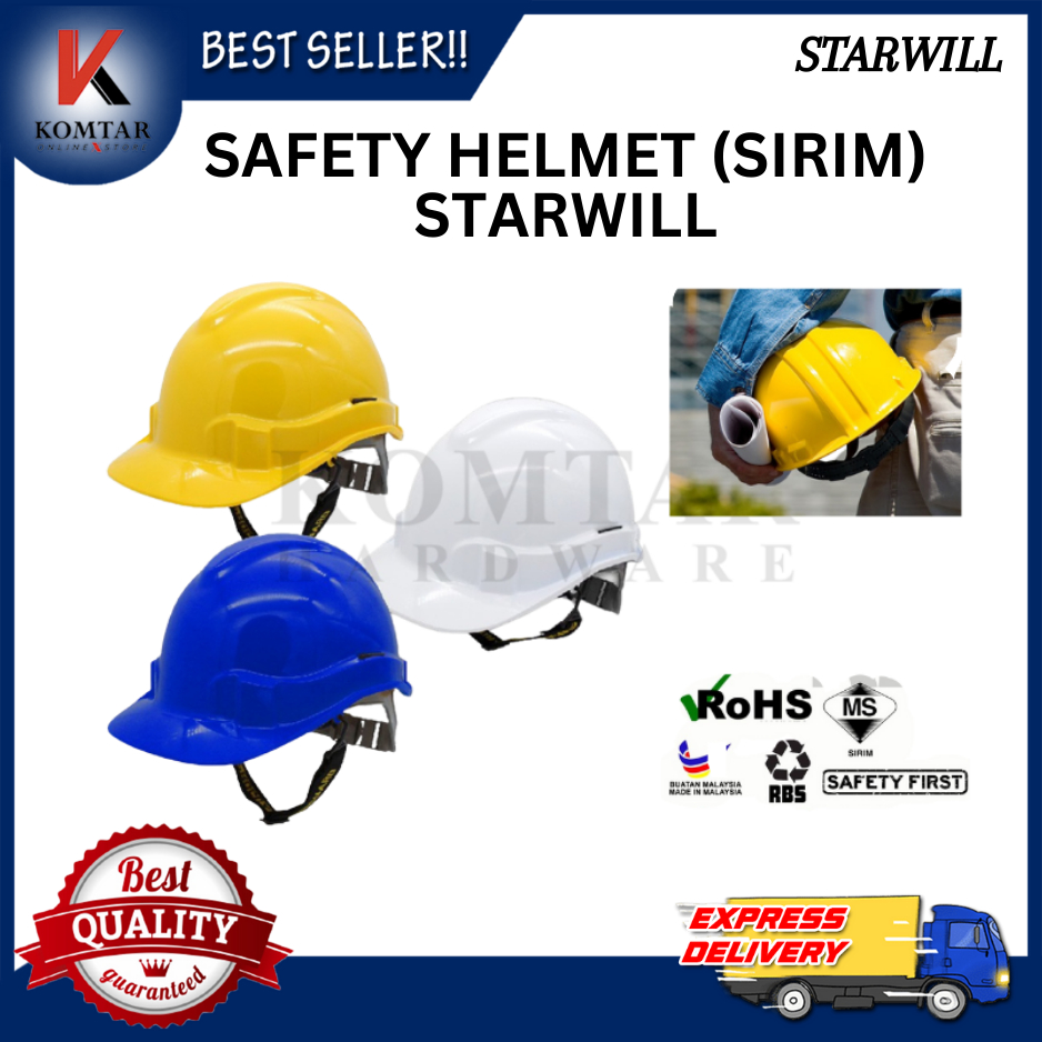 SAFETY HELMET (SIRIM APPROVED) STARWILL / Blue , White & Yellow ...