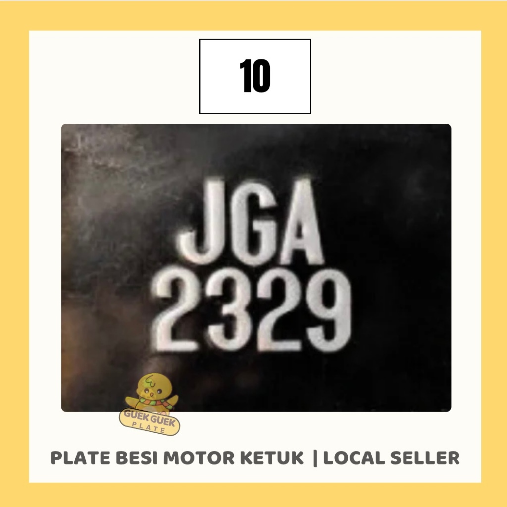PLATE BESI MOTOR KETUK/ BESI MOTOR NUMBER/ NO PLATE MOTOR | Shopee Malaysia