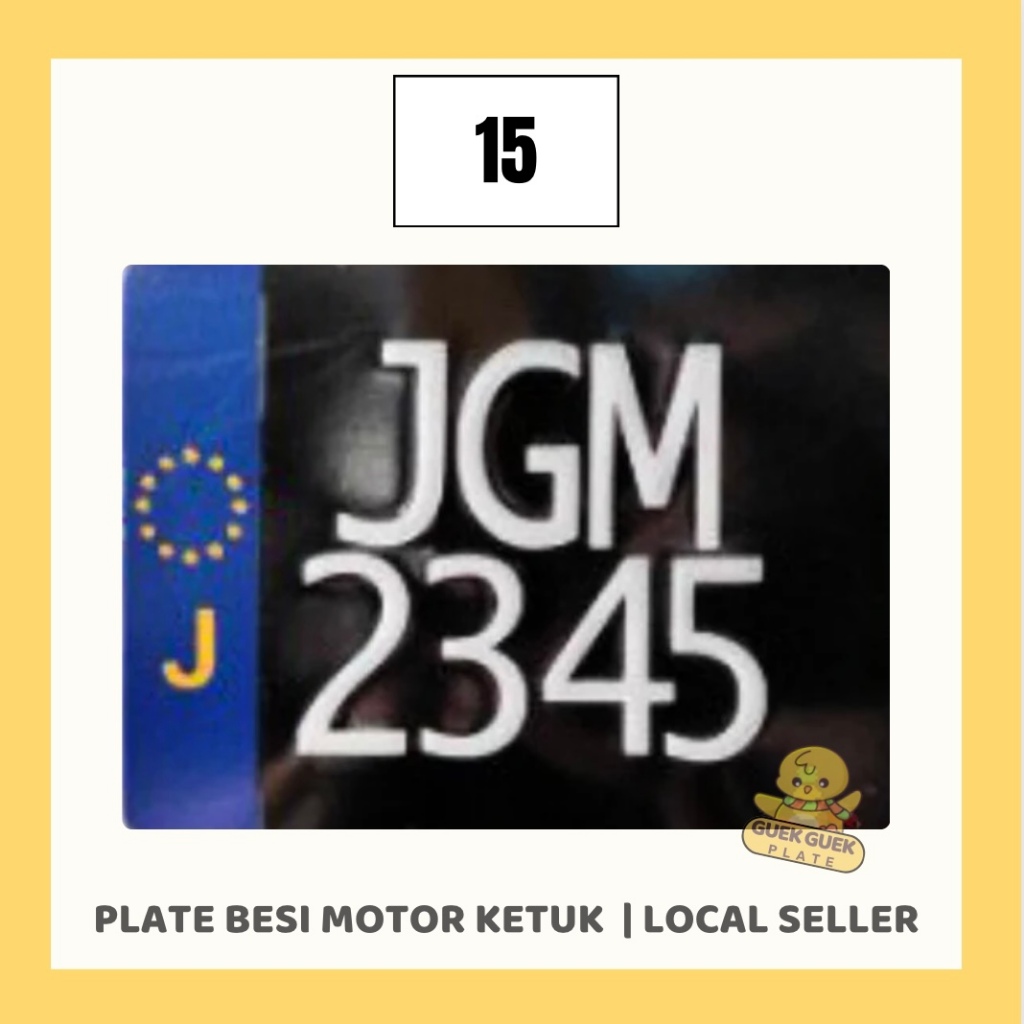 PLATE BESI MOTOR KETUK/ BESI MOTOR NUMBER/ NO PLATE MOTOR | Shopee Malaysia