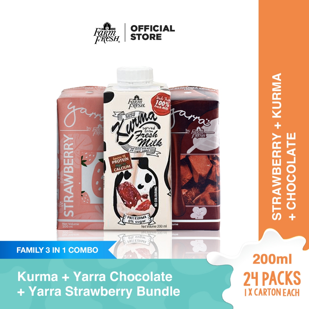 Farm Fresh UHT Kurma Milk + Yarra by Farm Fresh UHT Milk (Chocolate ...